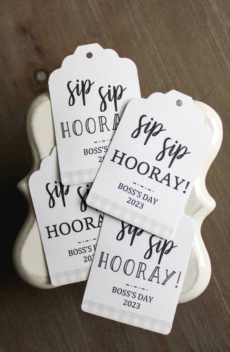 Sip Sip Hooray Celebration Tags • Gift Tags • Drink Tags • Wedding ...