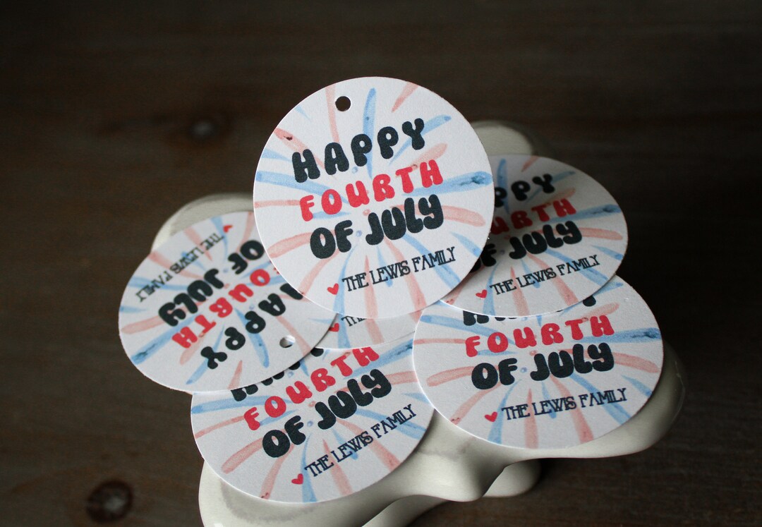 Happy 4th of July Party Favor Tags • Patritoic Party • 4th of July ...