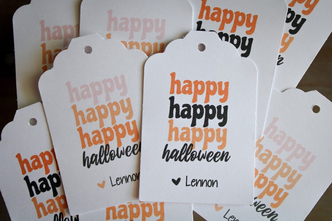 Halloween Party Favor Favor Tags • Halloween Goody Bag Tag • Pink ...