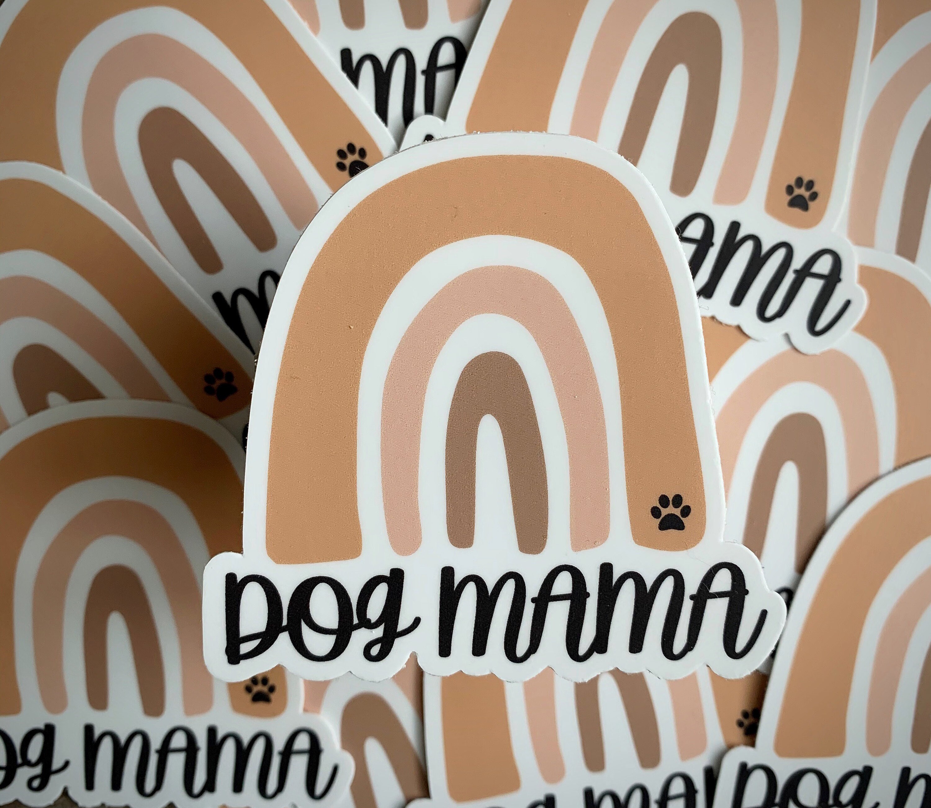 Dog Mama Sticker • Water Bottle Sticker • Lap Top Sticker • Rainbow ...