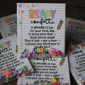 Ready Confetti Back to School Favor – First Day of School Poem Gift ...