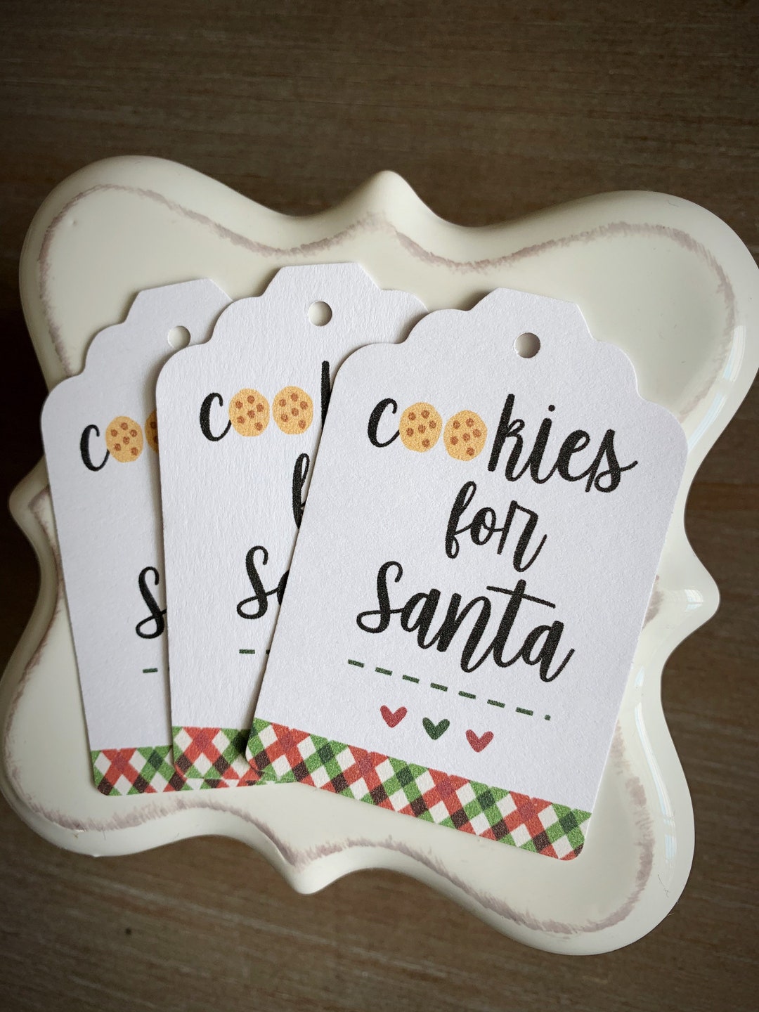 Cookies for Santa • Christmas Gift Tags • Cookie Tags - Etsy