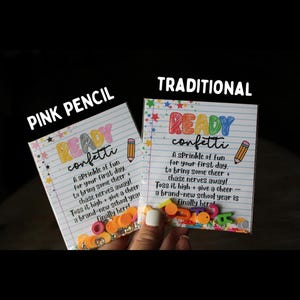 Ready Confetti Back to School Favor – First Day of School Poem Gift ...