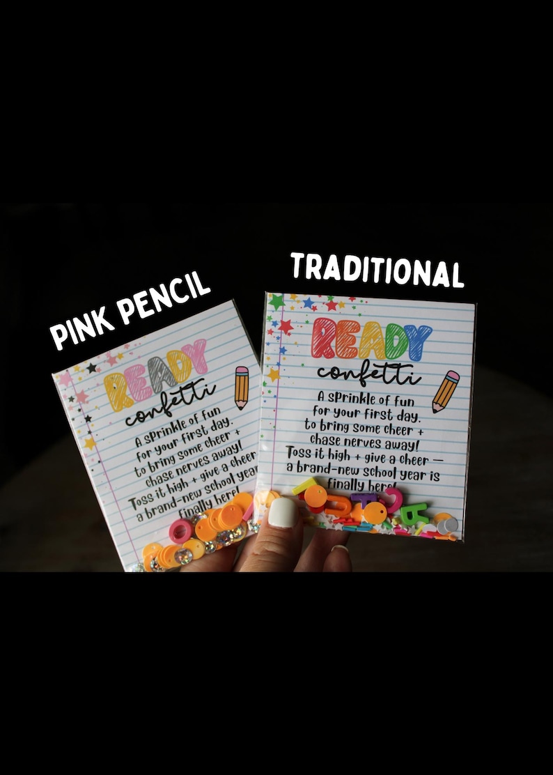 Ready Confetti Back to School Favor – First Day of School Poem Gift ...