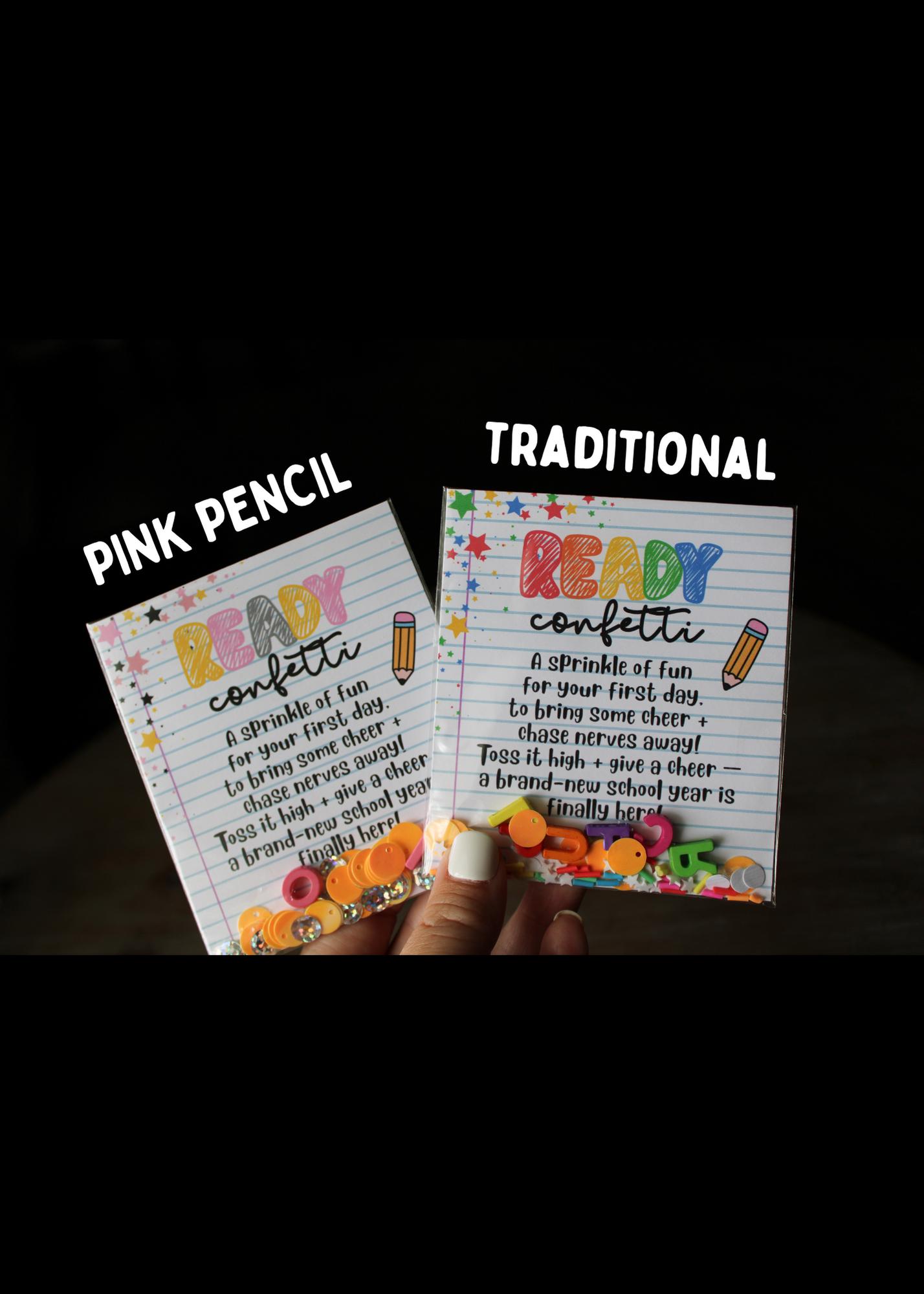 Ready Confetti Back to School Favor – First Day of School Poem Gift ...
