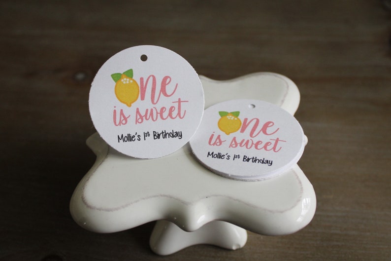 One is Sweet • Lemon First Birthday • Lemon Party Favor Tag • Lemonade ...