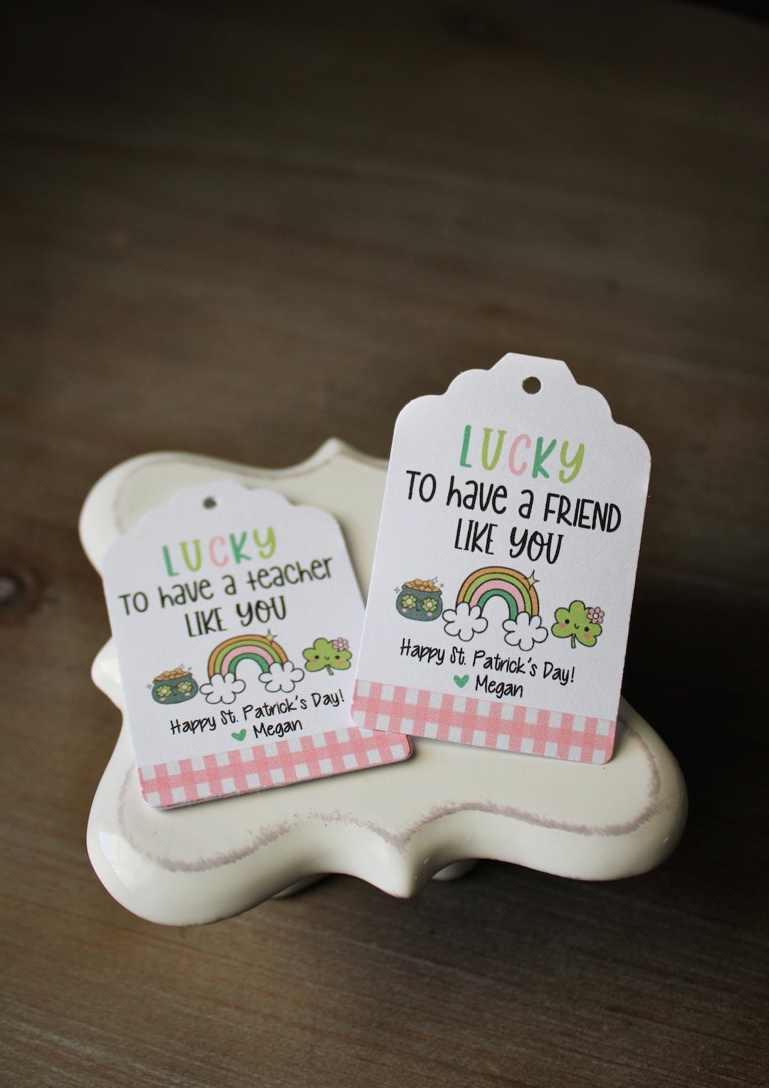 St Patrick’s Day Gift Tags • Lucky to Have a Teacher/friend Like You ...