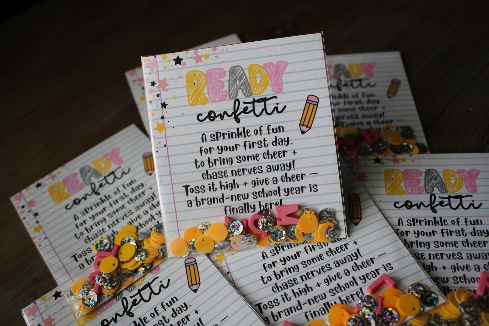 Ready Confetti Back to School Favor – First Day of School Poem Gift ...