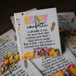 Ready Confetti Back to School Favor – First Day of School Poem Gift ...