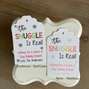 The Snuggle is Real • Christmas or Winter Gift Tags • Cozy Christmas ...