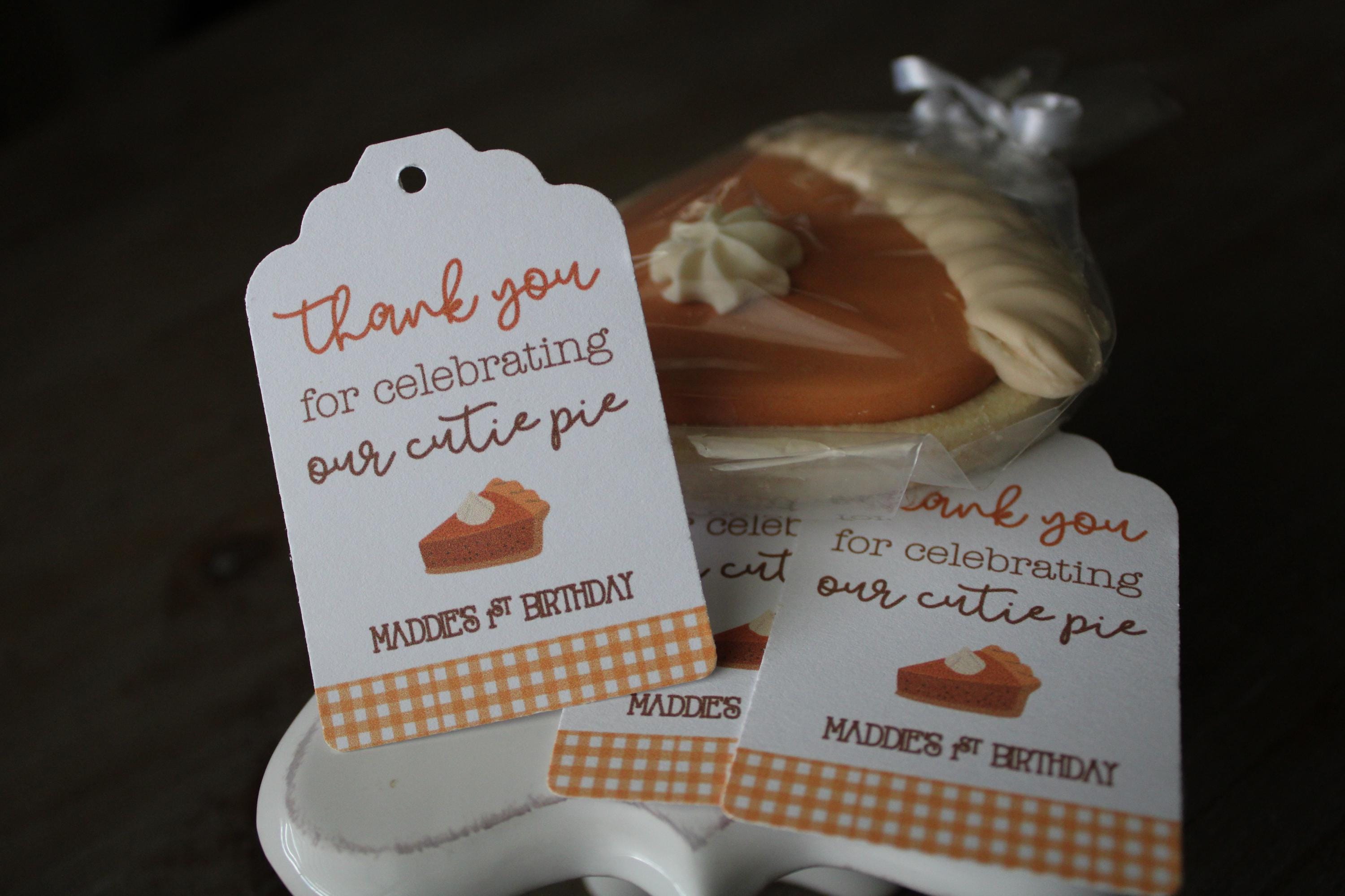 Cutie Pie Favor Tags – Fall Birthday Party Tags – Pumpkin Pie Birthday ...