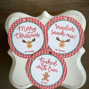 Christmas Party Favors/gift Tags • Reindeer Snack Mix • Baked With Love ...