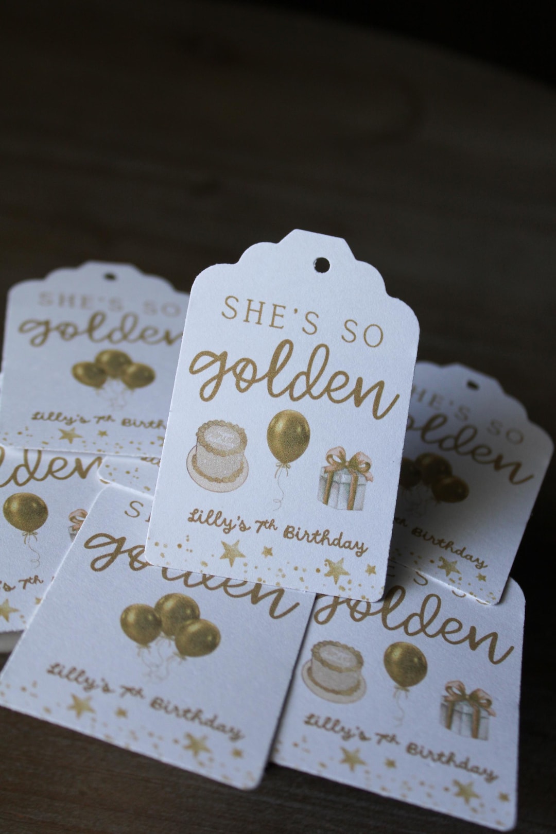 She’s so Golden Birthday Favor Tags | Gold Party Tags | Birthday Favor ...