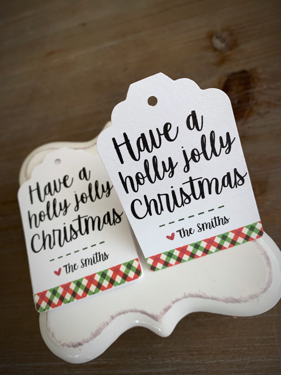 Holly Jolly Chirstmas Tag • Christmas Gift Tags • Merry Christmas - Etsy