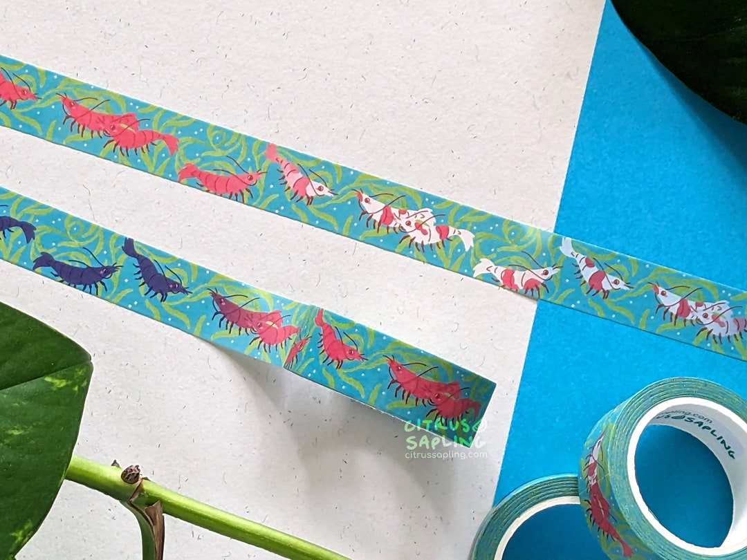 Cherry Shrimps Washi Tape | Cute Shrimp is Bugs | Planner Journal ...