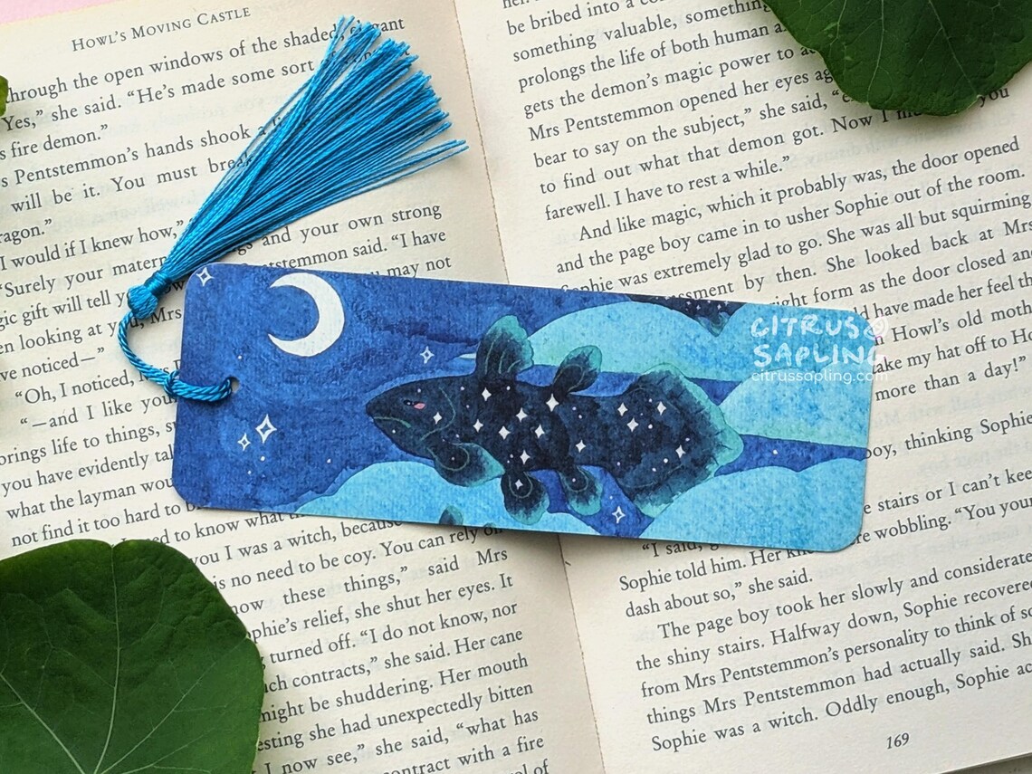 Coelacanth Bookmark Double Sided With or Without Tassel, Deep Sea ...