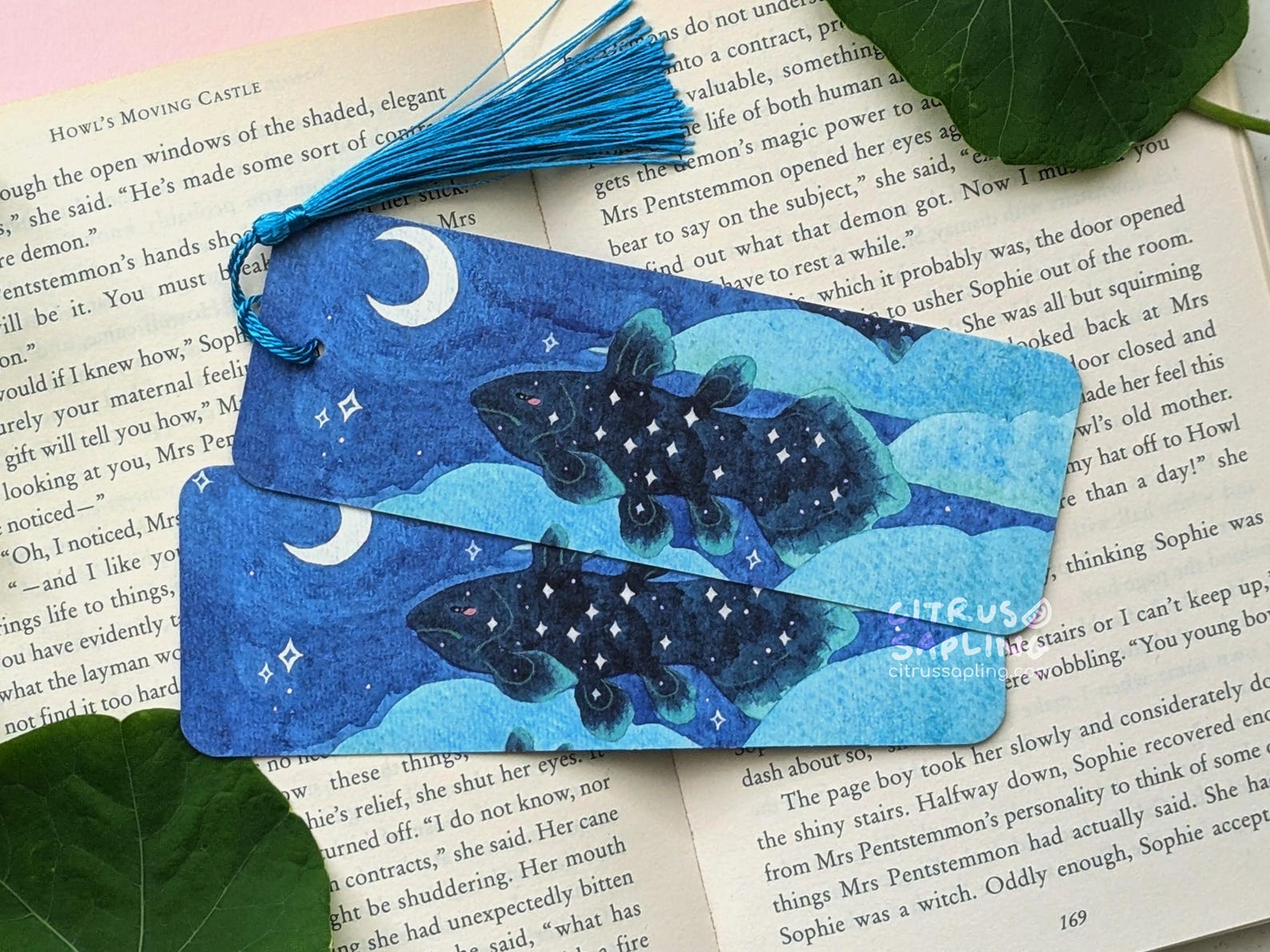Coelacanth Bookmark Double Sided With or Without Tassel, Deep Sea ...