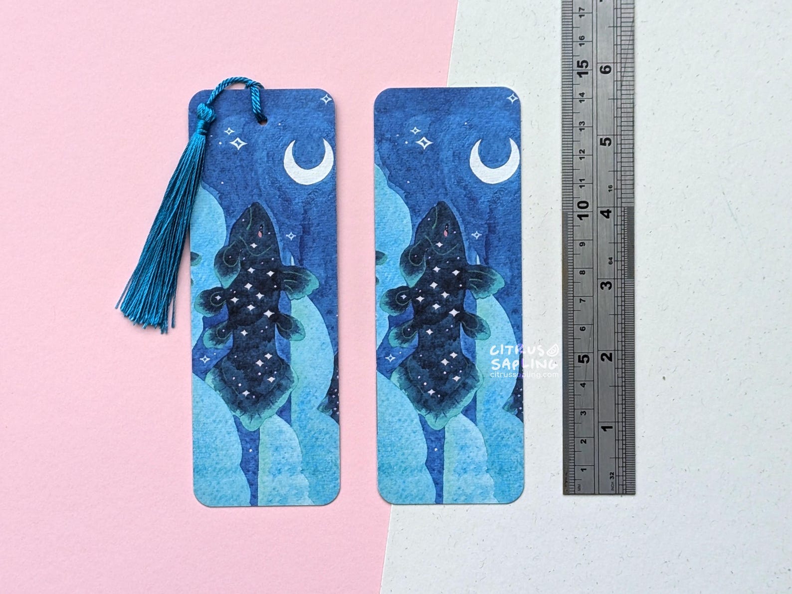 Coelacanth Bookmark Double Sided With or Without Tassel, Deep Sea ...
