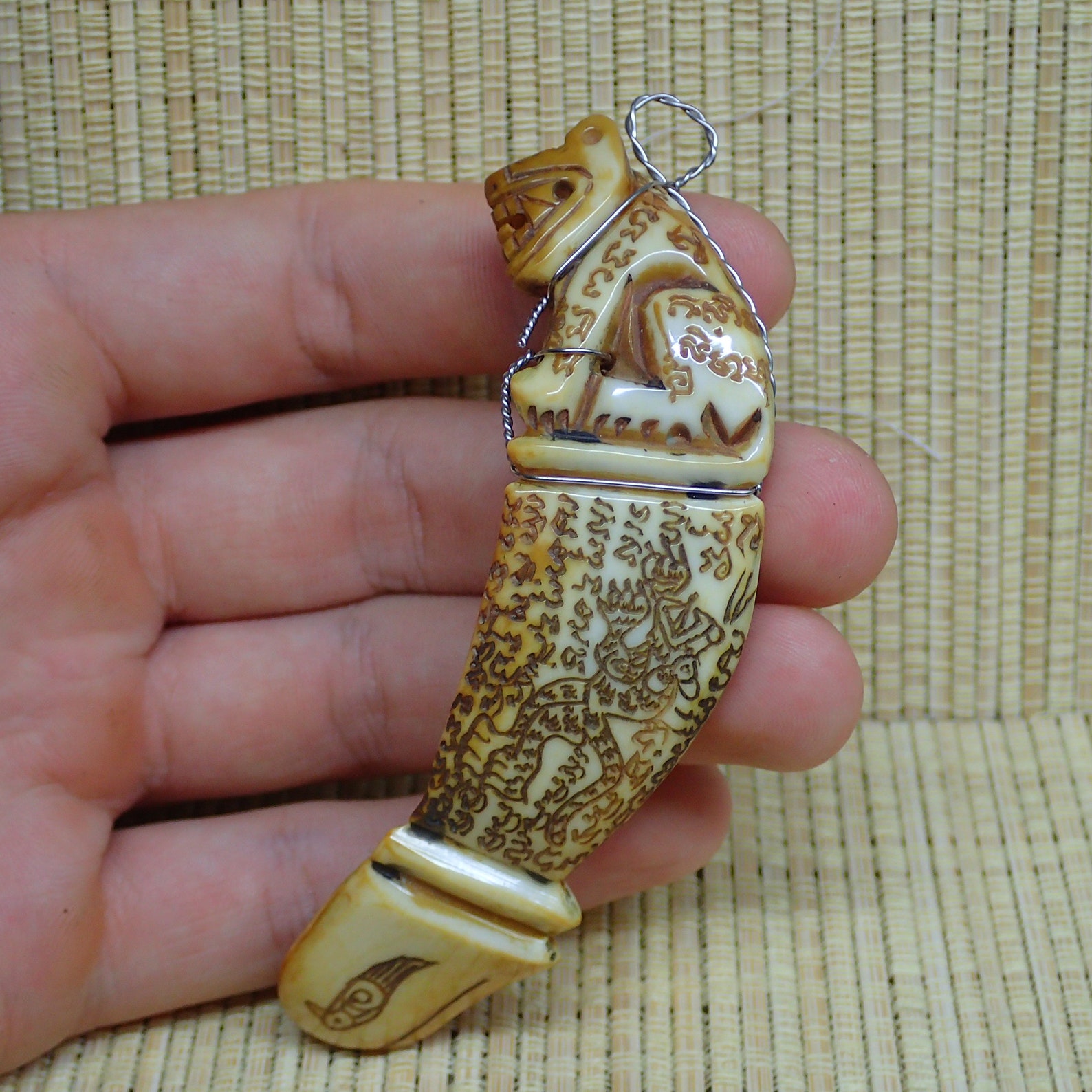 Thai Amulet Protect Life Buddhism Tiger Talisman Carving Tiger | Etsy