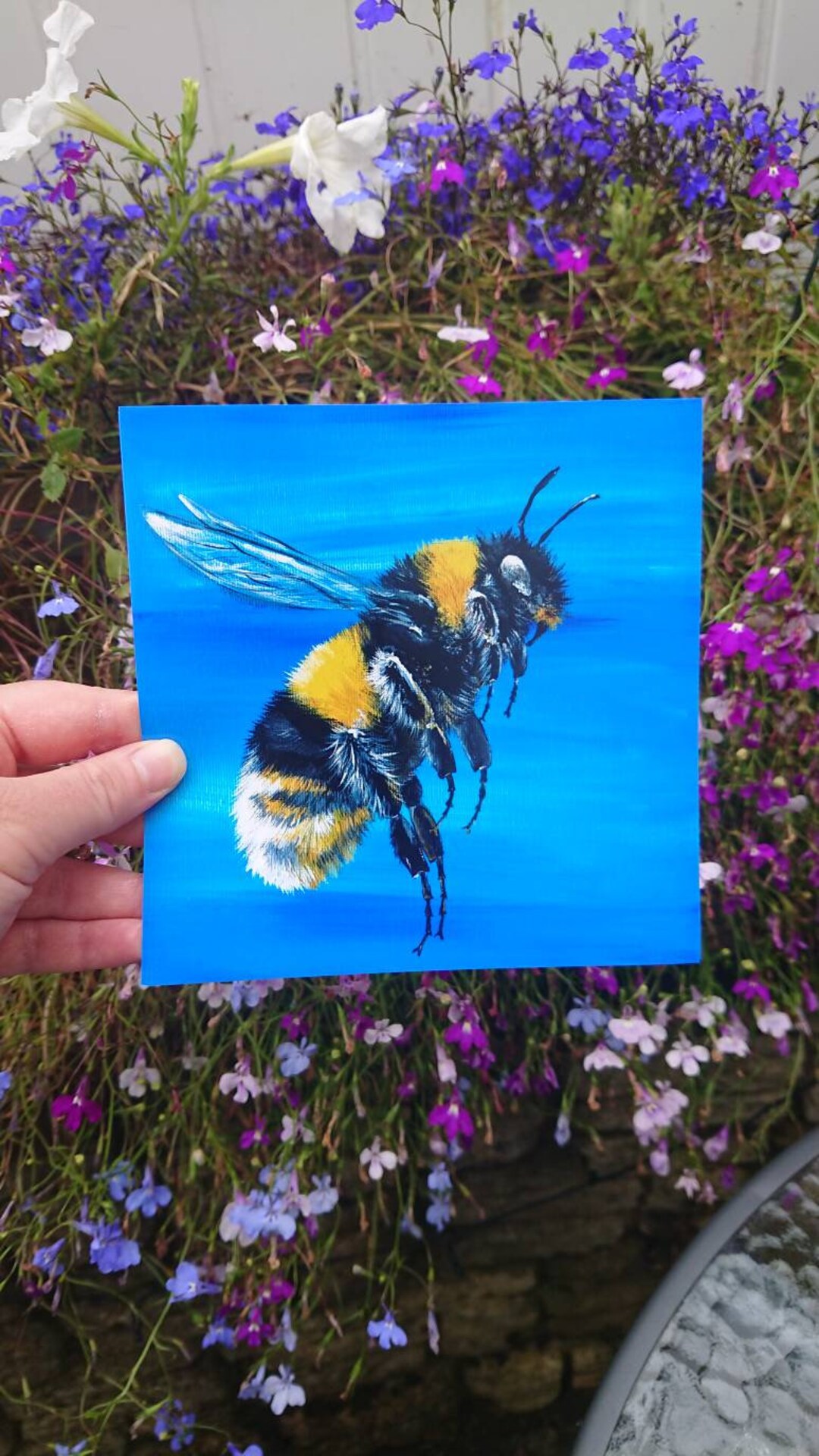 Bumble Bee Prints /bee Art /6x6/ Square Prints/bumble Bee Painting /art ...