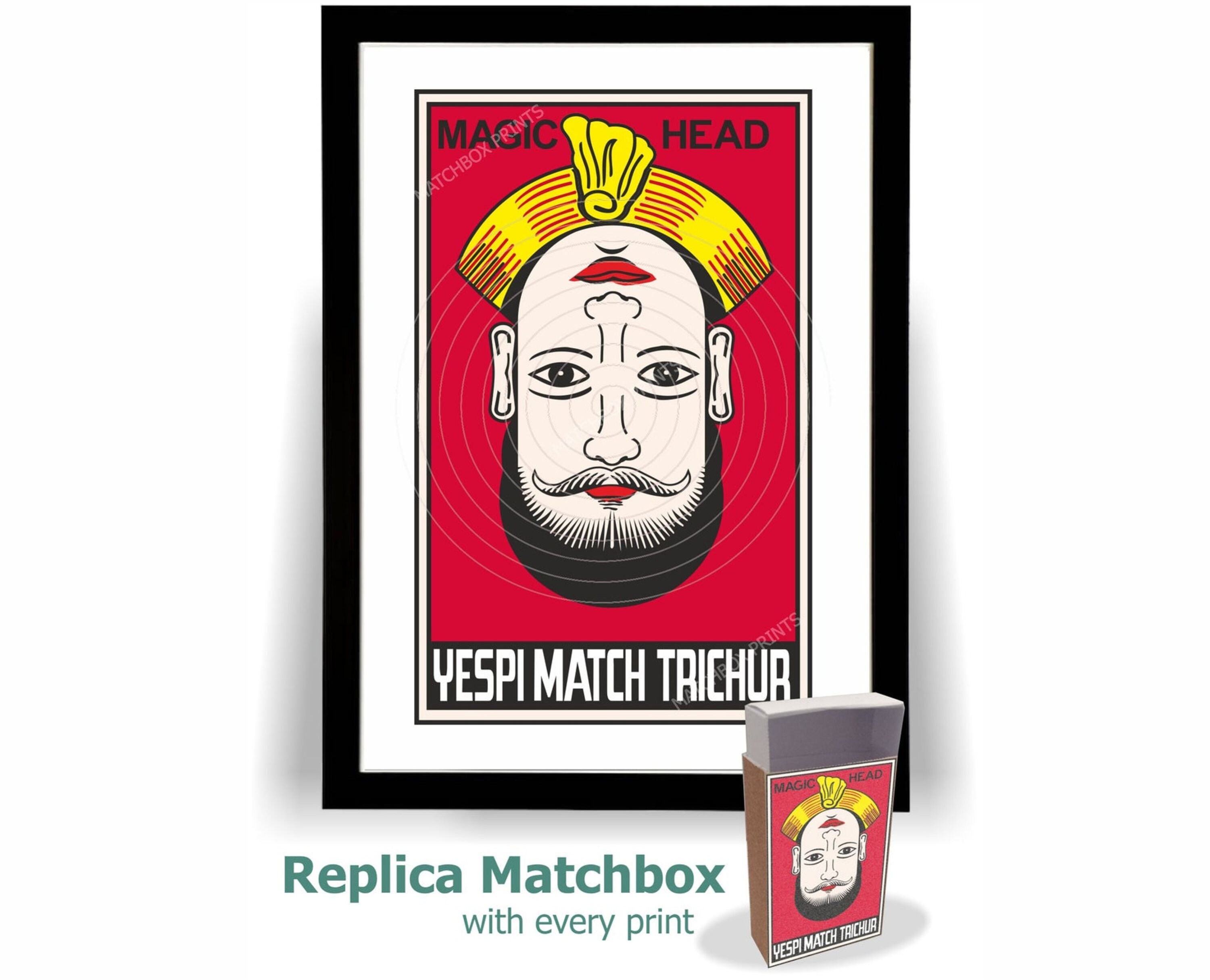 Magic Head Indian Matchbox Art Print Replica Matchbox - Etsy