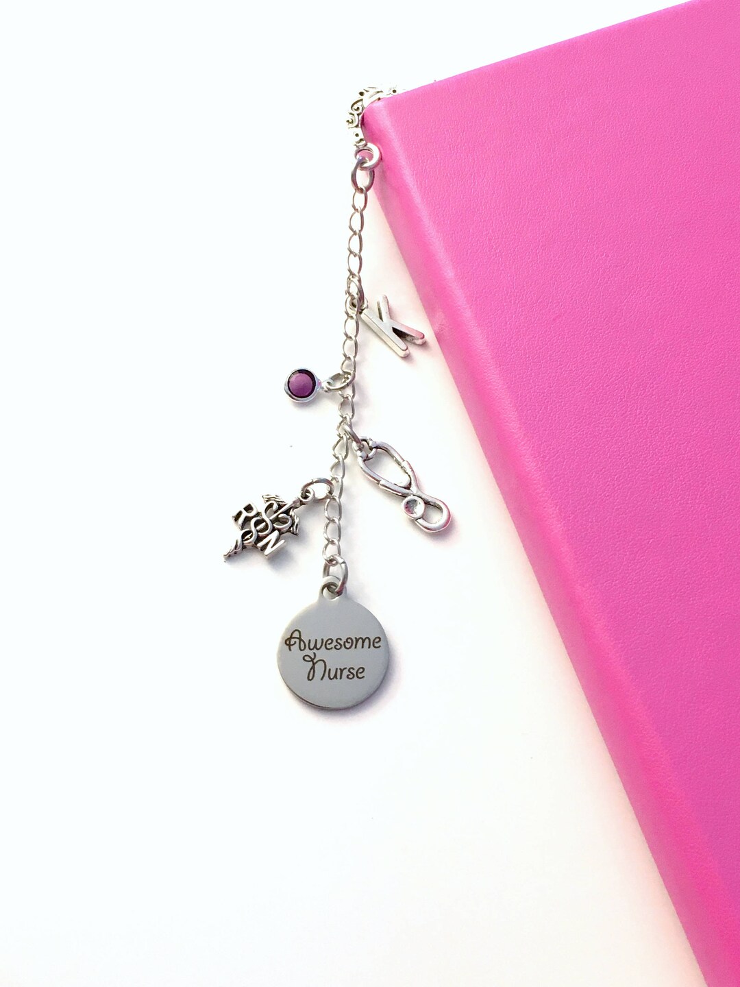 RN Bookmark, Registered Nurse Gift, Nursing Bookmark, Metal Book Mark ...