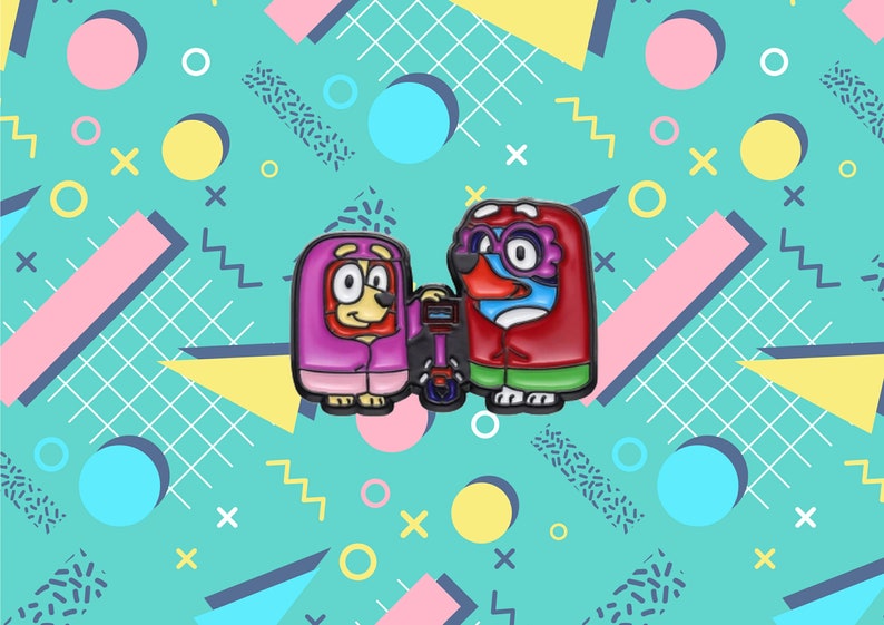 Bluey Bingo Grumpy Here Come the Granny Grannies Enamel Pin Badge Dog ...