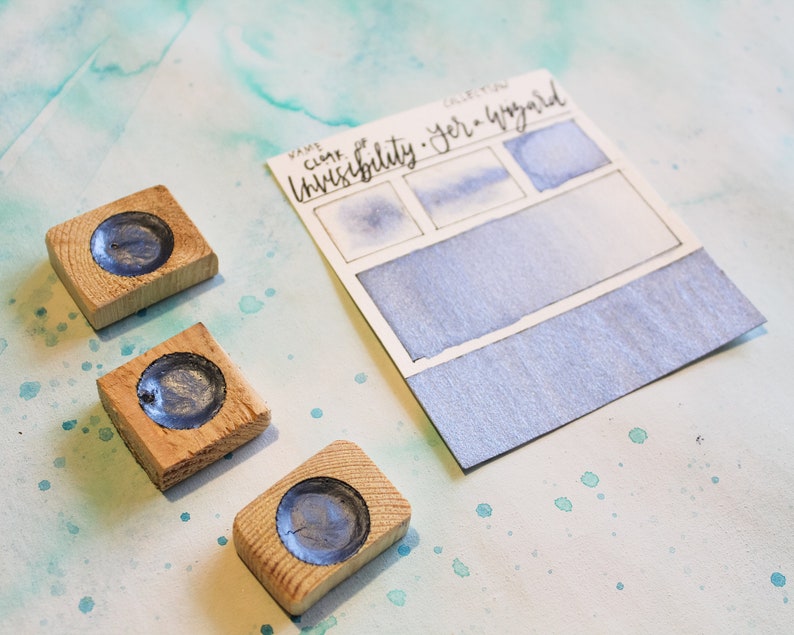 Handmade Watercolor Paint- Shimmer Dot Card Sample (yer a Wizard ...