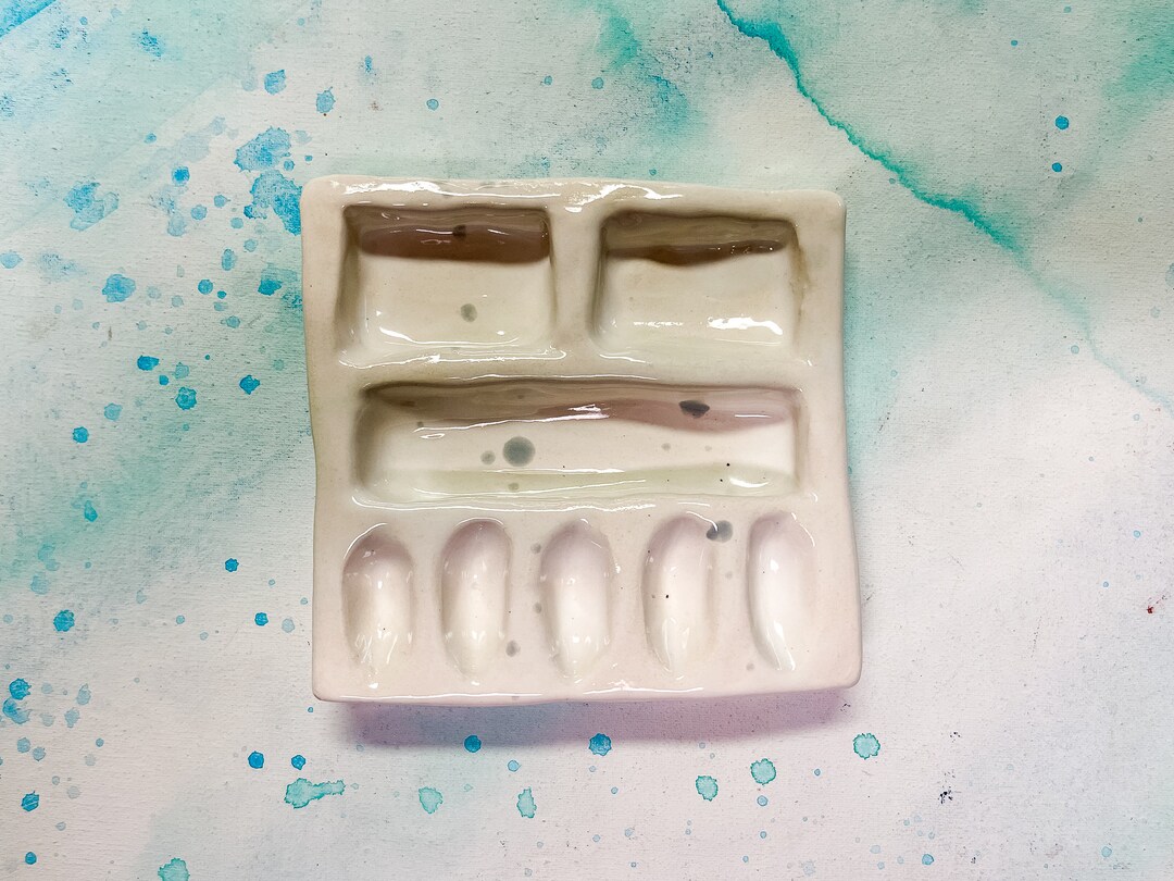 Ceramic Watercolor Palette, Watercolor Palette, Paint Palette, Gouache ...