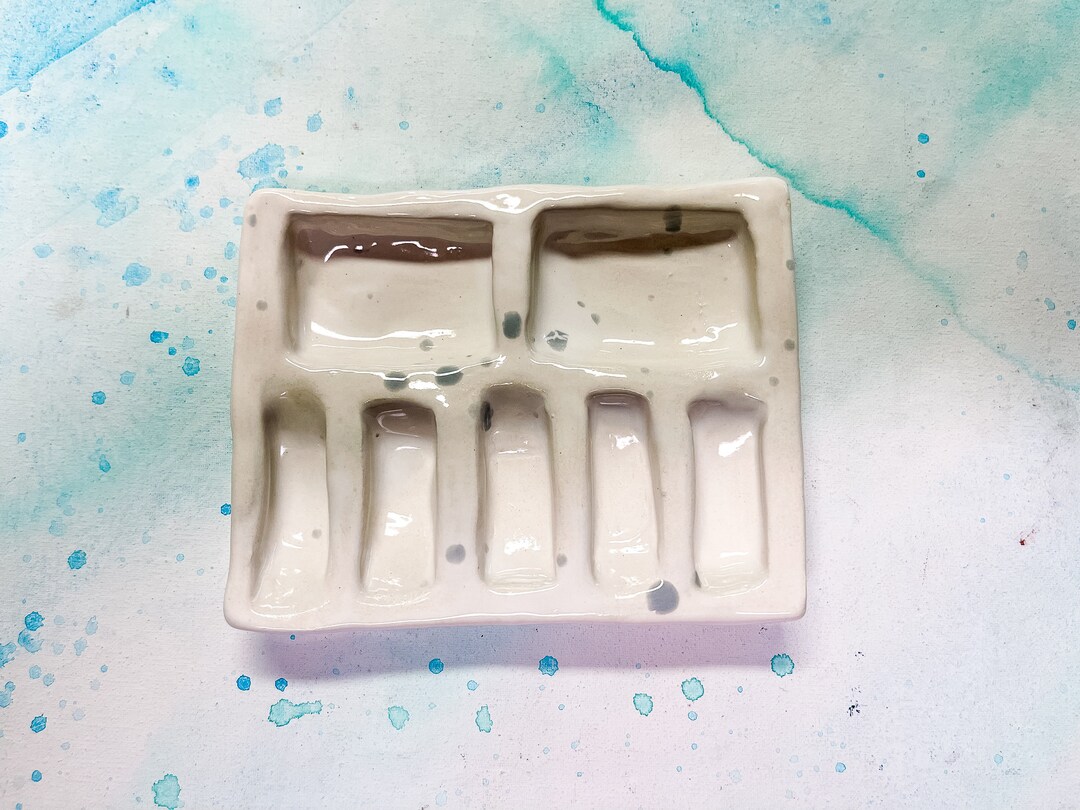 Ceramic Watercolor Palette, Watercolor Palette, Paint Palette, Gouache ...