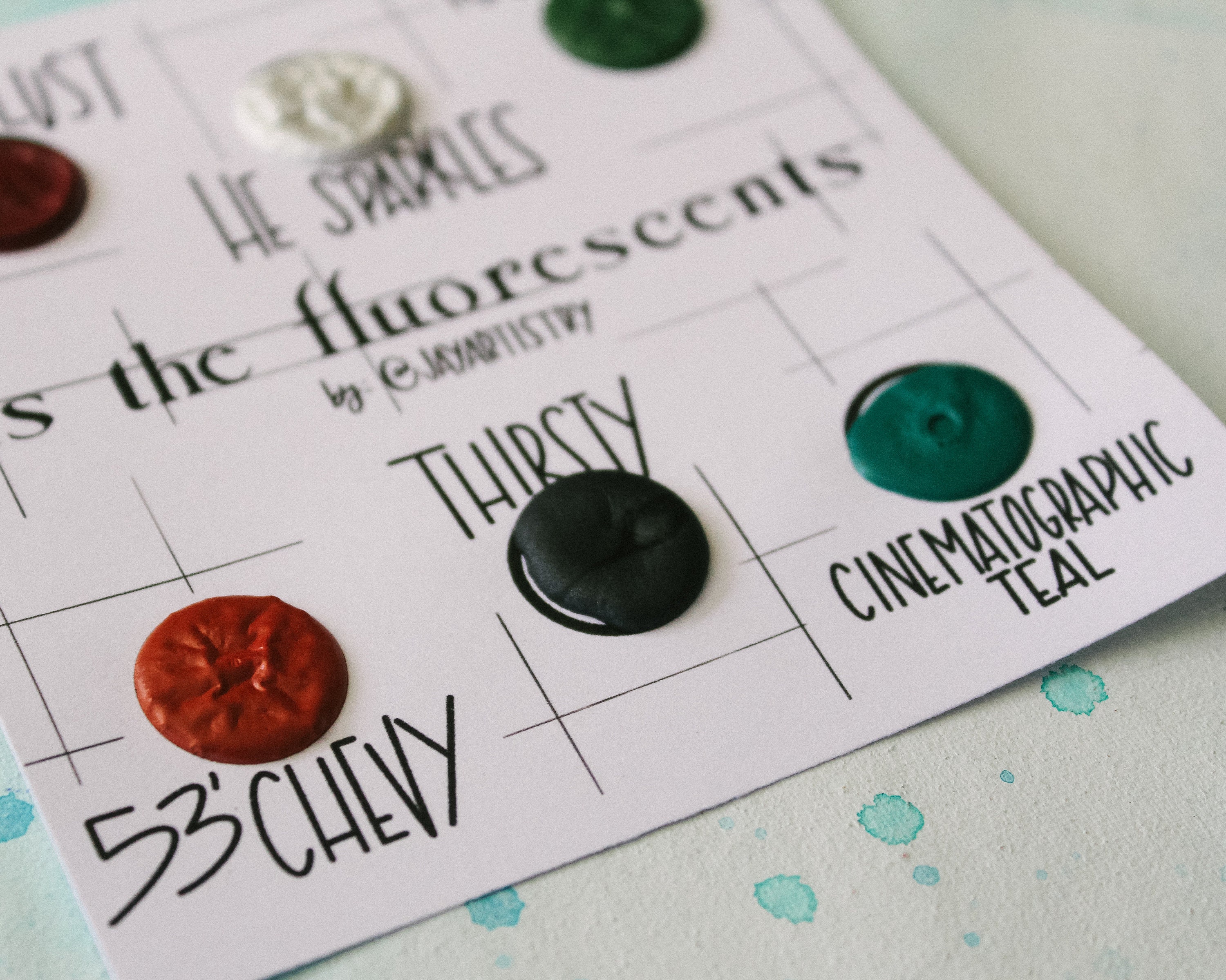 Handmade Watercolor Paint Shimmer Dot Card Sample it's - Etsy