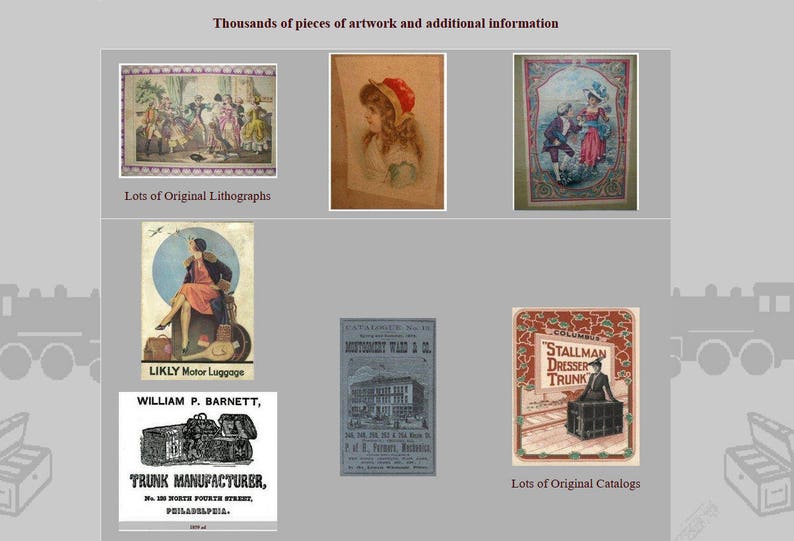 Encyclopedia of Antique Trunks Book on CD & Kindle History - Etsy