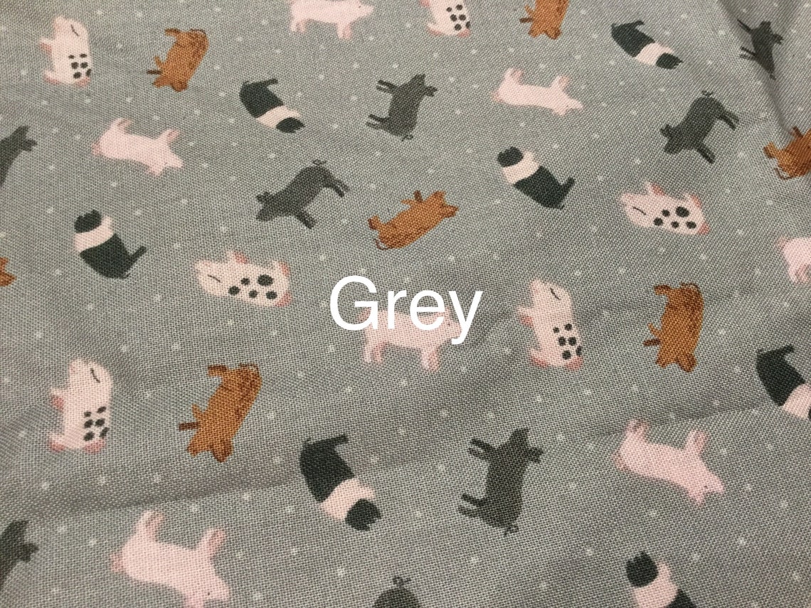 Piggy Bowtie, Pig Bowtie, Grey Bowtie, Farm Print Bowtie, Funky Bowtie ...