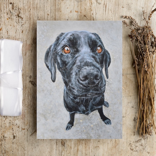 Black Lab Greeting Card - Etsy