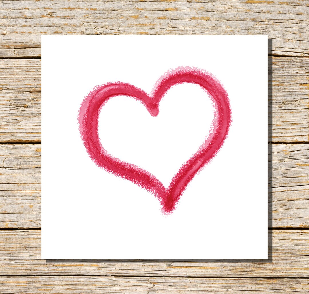 Heart Card, Pink Heart, Greeting Card, Pink Hearts Card, Greetings Card ...