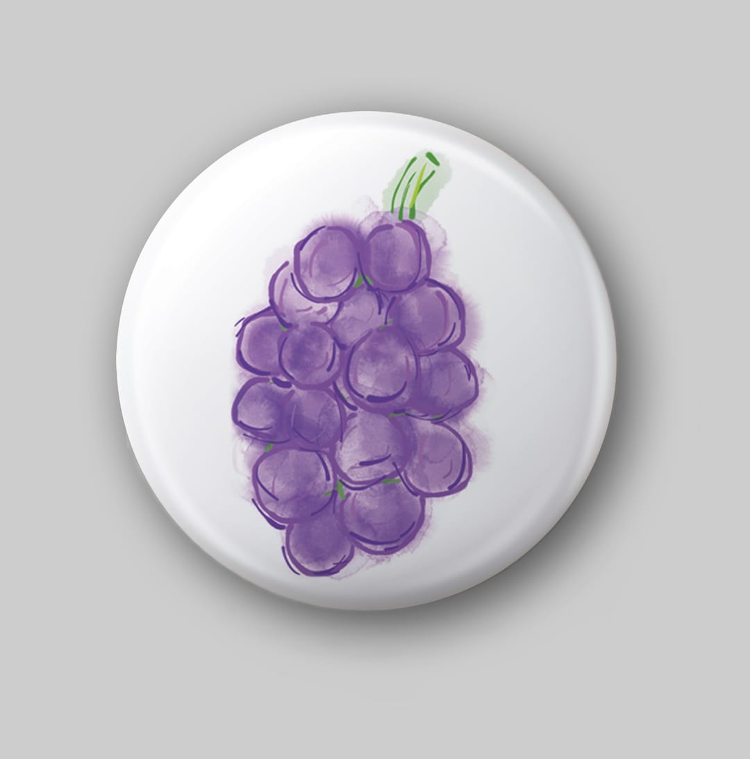 Grapes Fridge Magnet, 38mm Grape Magnet, Small Gifts, Purple Grapes ...