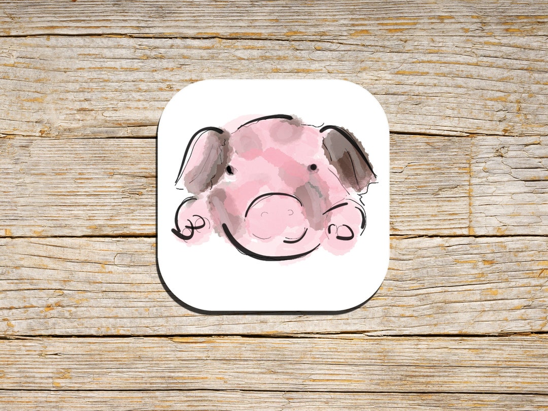 Pig Coaster, Piggy Coaster, Pigs, Piglet, Gloucester Old Spot, Farmyard ...
