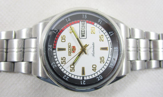 Vintage SEIKO 5 transparent back side Automatic Day D… - Gem