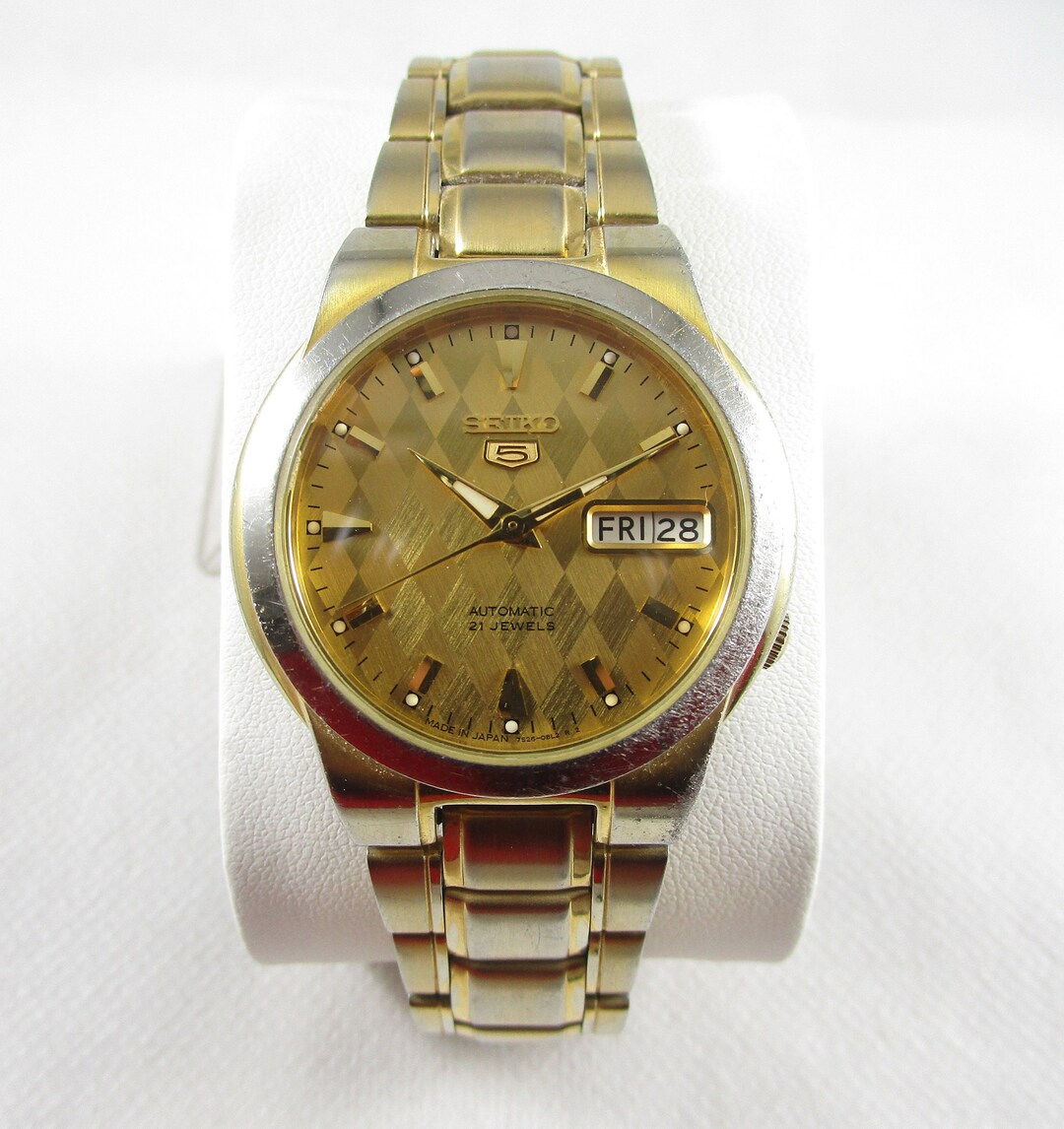 Vintage SEIKO 5 Automatic Transparent Back Side 21 Jewels Day-date ...
