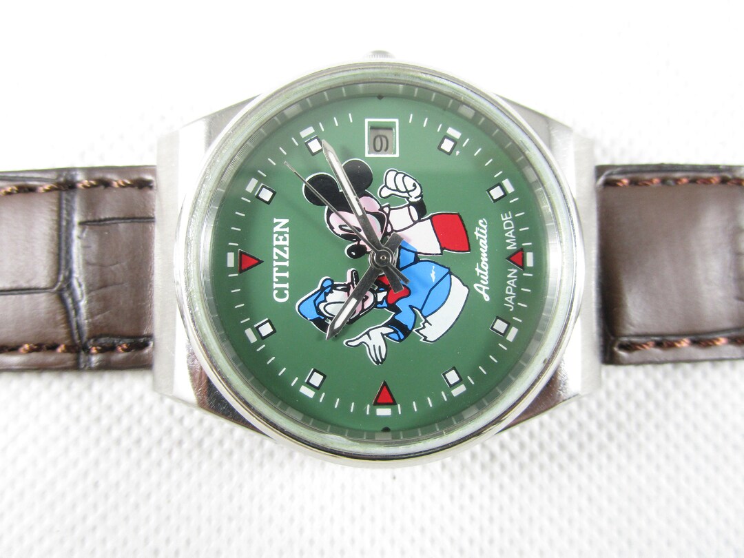 Vintage CITIZEN CARTOON Automatic Date Pre-owned Japan Men's Wrist ...