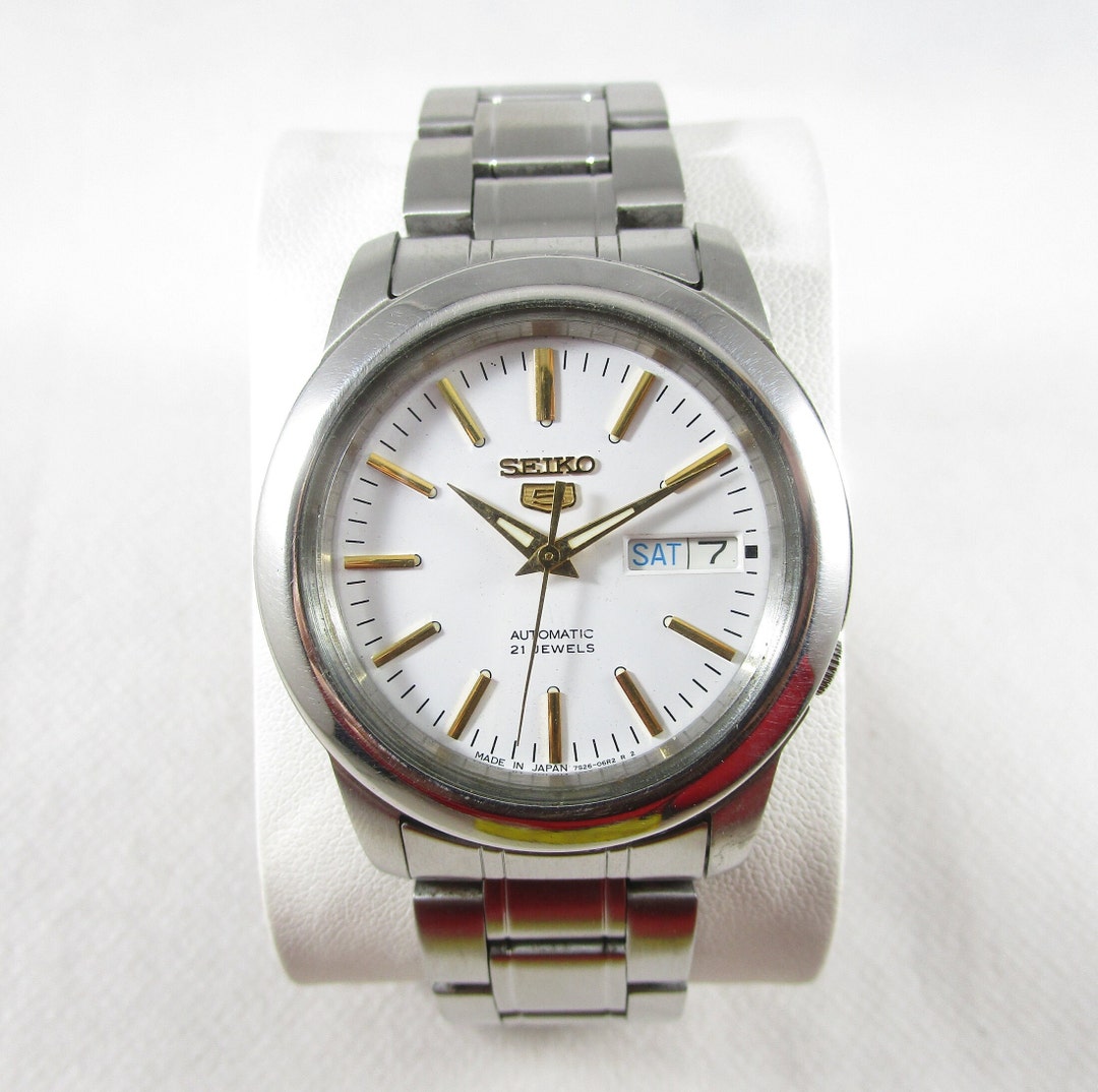 Vintage SEIKO 5 Automatic 21 Jewels Transparent Back Side - Etsy