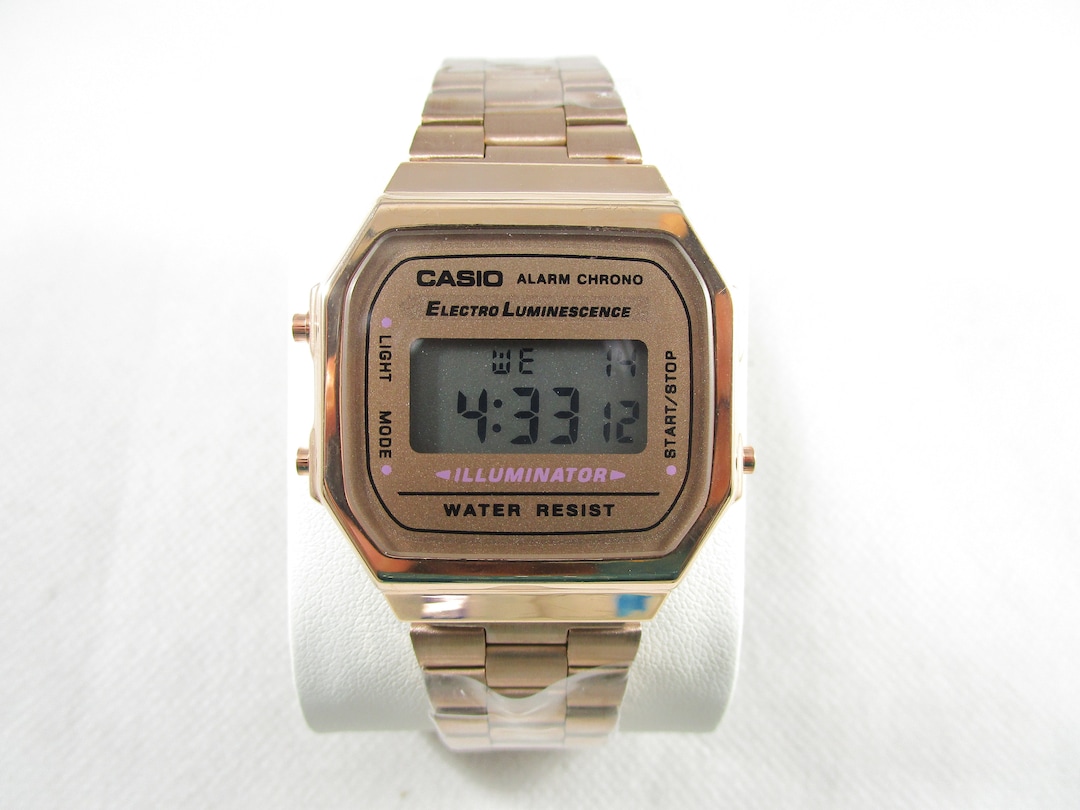 CASIO Retro Vintage Unisex Digital Steel Bracelet Watch A168 Genuine ...