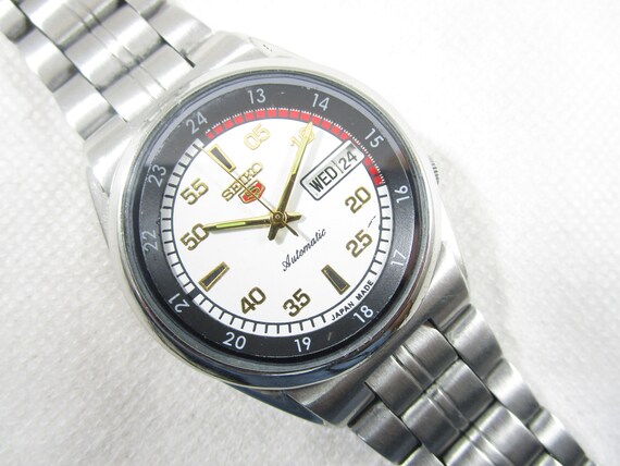 Vintage SEIKO 5 transparent back side Automatic Day D… - Gem