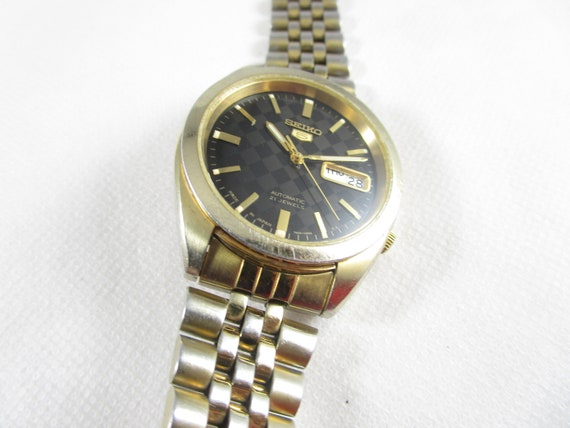 Vintage SEIKO 5 Automatic Transparent back side 21 Je… - Gem