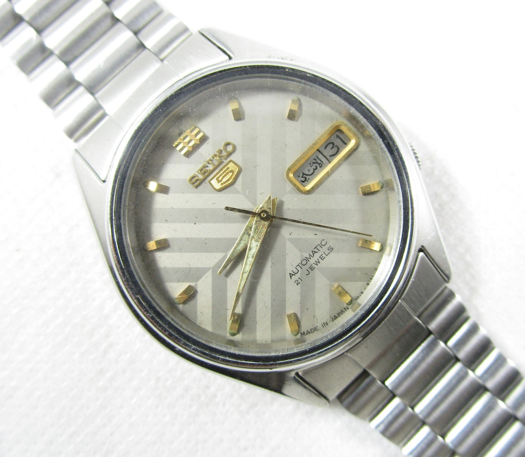Vintage SEIKO 5 Automatic 21 Jewels Day-date Men's Japan Wrist Watch ...