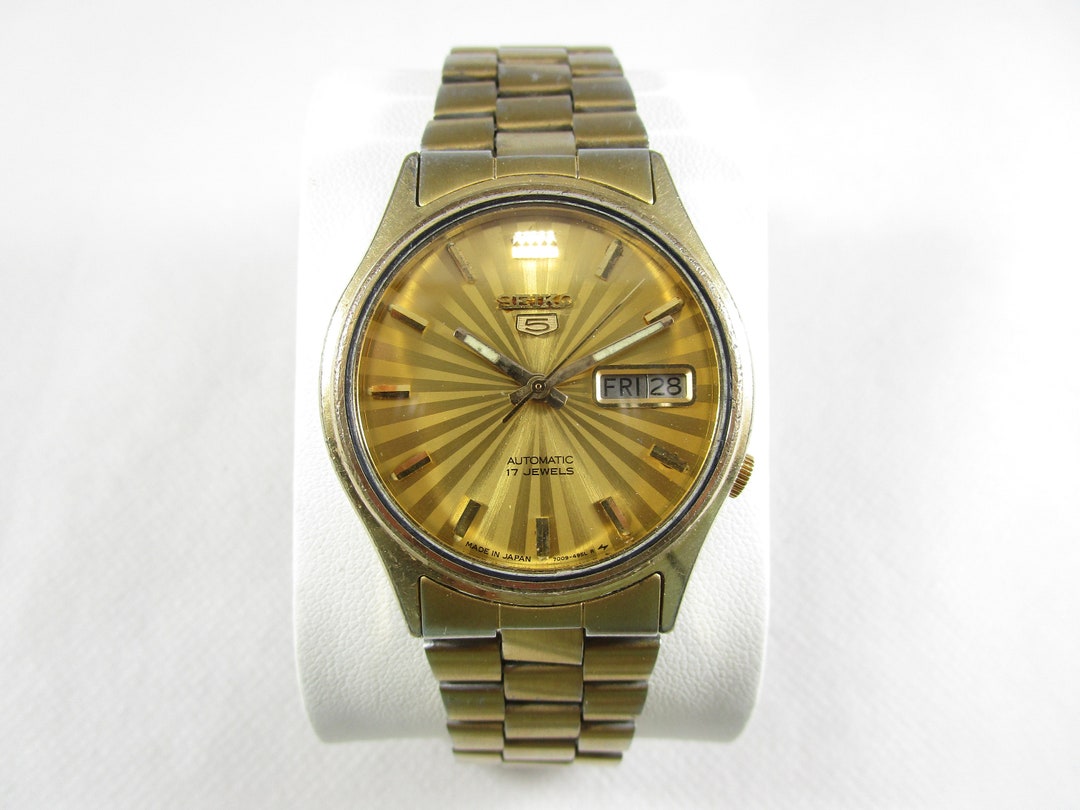 Vintage SEIKO 5 Automatic 17 Jewels Day Date Japan Made - Etsy