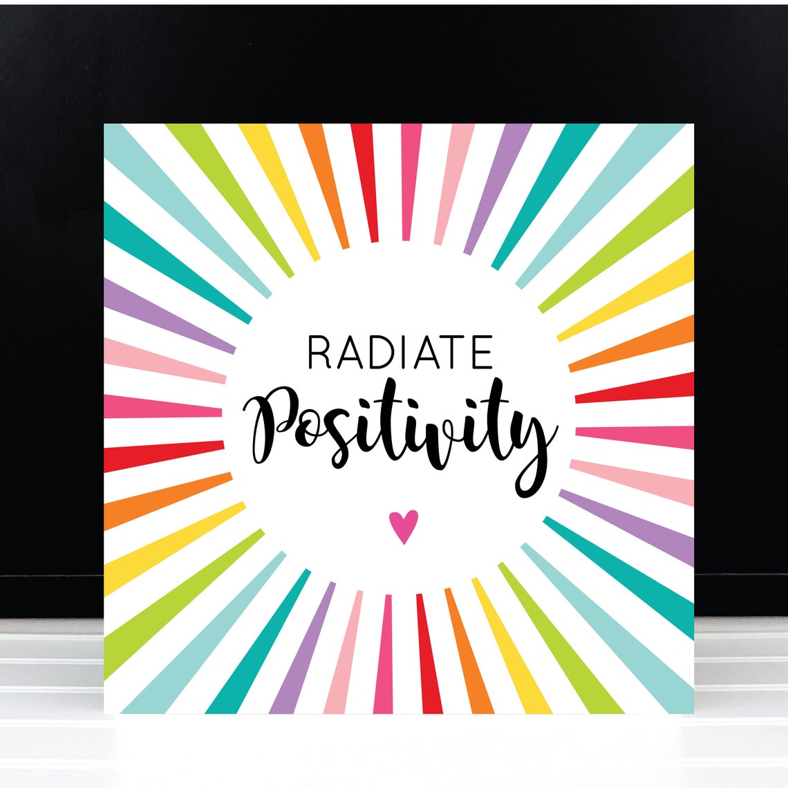 Radiate Positivity Rainbow Sign Rainbow Wood Sign Positive - Etsy