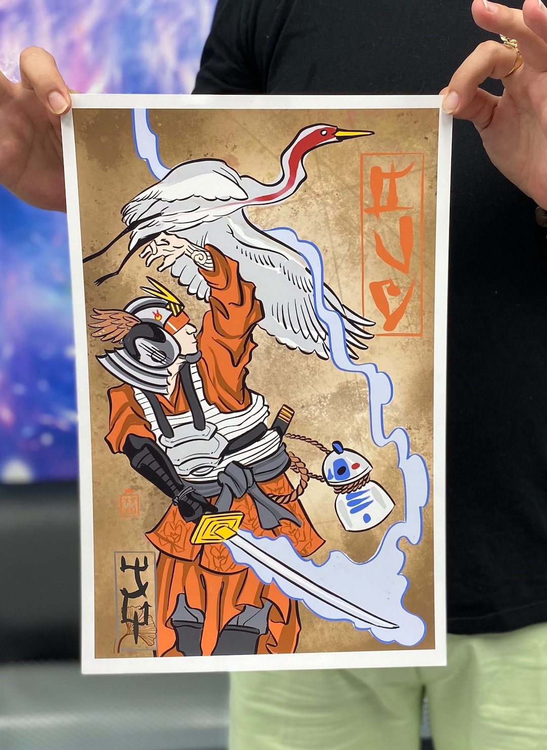 Star Wars Luke Skywalker Art Print, Japanese Samurai Poster, Jedi ...