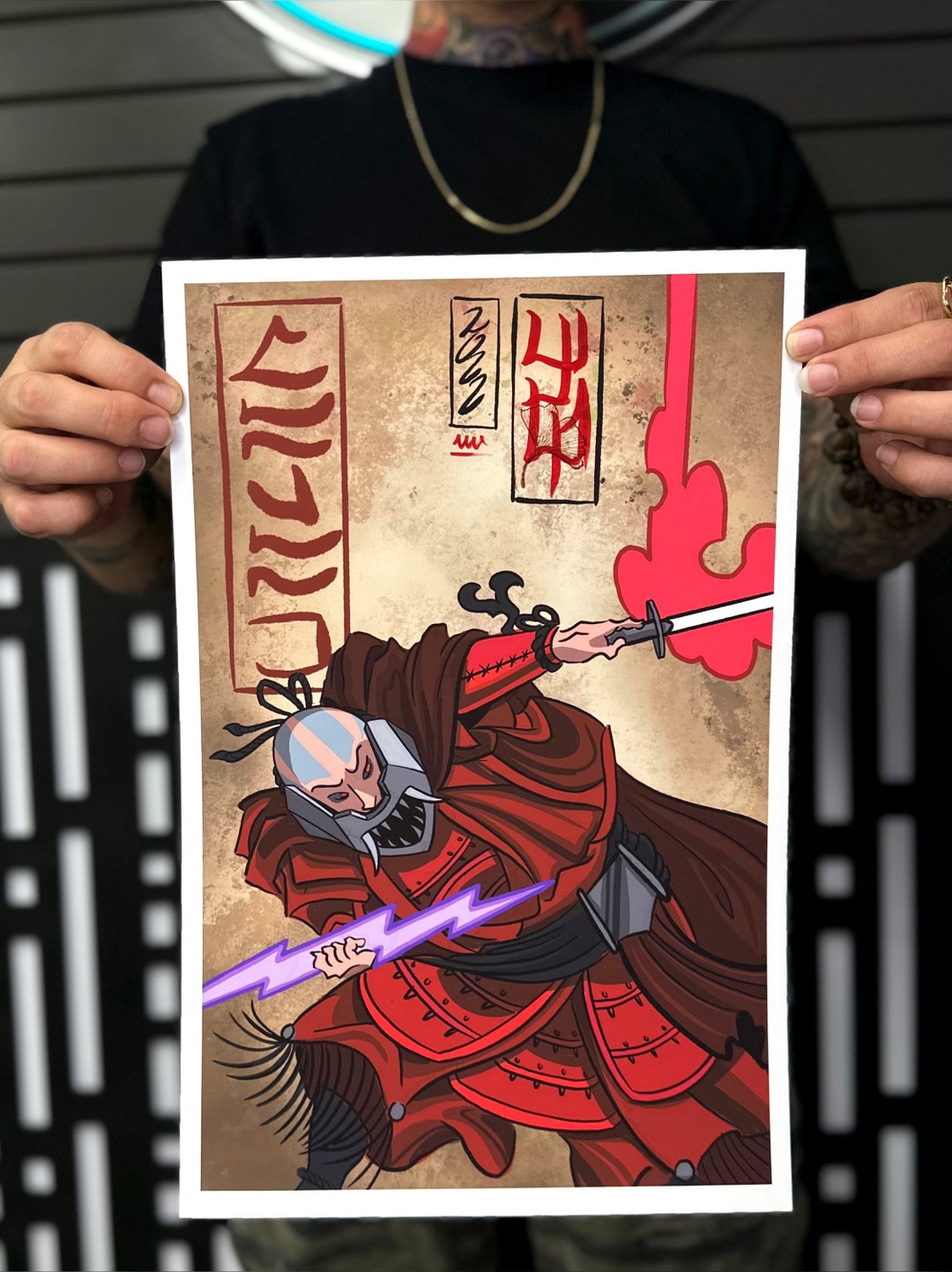 Star Wars Darth Malak Art Print, Japanese Samurai Style Poster ...