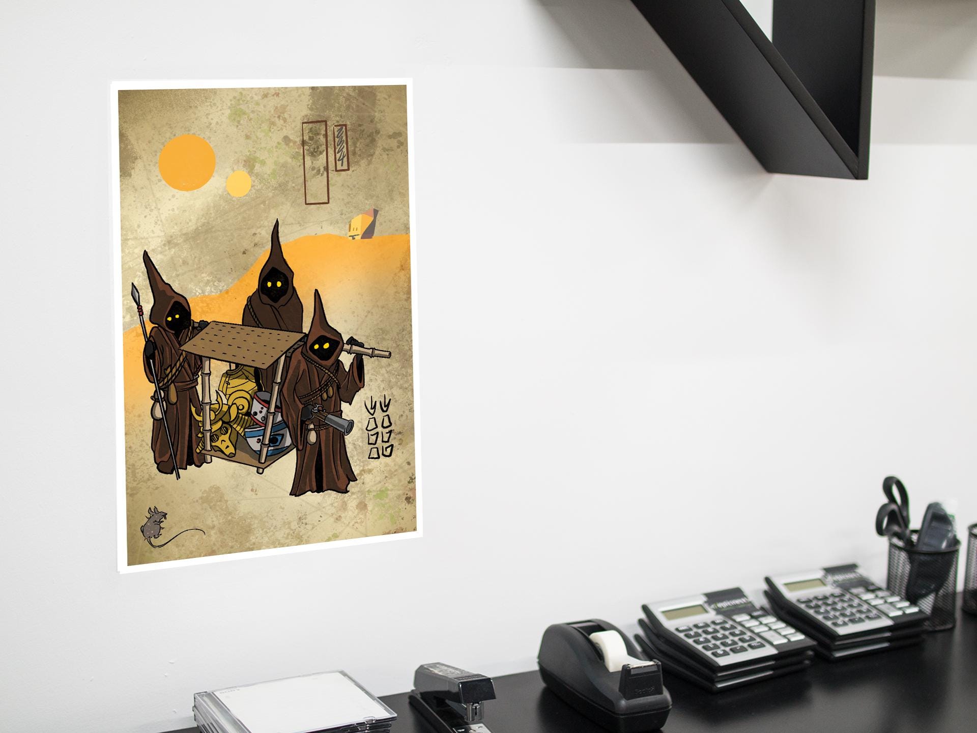 Star Wars Jawa Art Print, Japanese Samurai Style Poster, Episode IV ...